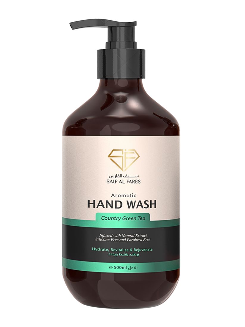 Saif Al Fares Country Green Tea Hand Wash Silicone-Free (16.9oz ...